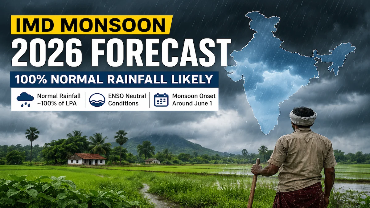 IMD Monsoon 2026 Forecast: 100% Normal Rainfall Likely, ENSO Neutral ...